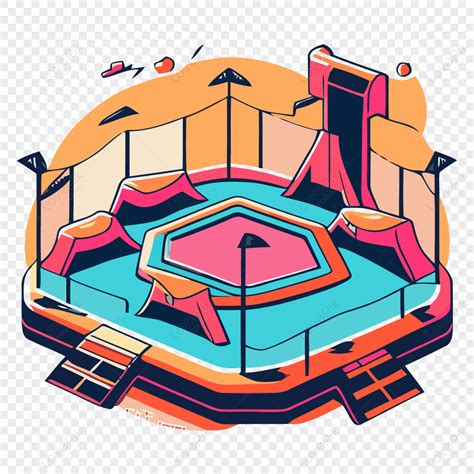 트램폴린 공원 벡터상표만화클립 아트 Png 일러스트 무료 다운로드 Lovepik