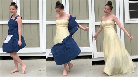 Transforming A Transformation Dress Diy Belle Costume Youtube