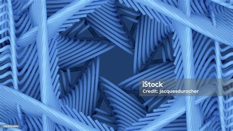 육각형과 별 프랙탈 기하학적 대칭 디자인 블루 아트 나선형 배경 3d 그림 3차원 형태에 대한 스톡 사진 및 기타 이미지 3차원 형태 개발 곡선 Istock