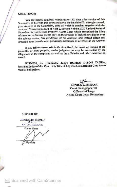 News5 On Twitter Pinasasagot Ng Branch 273 Ng Marikina Regional Trial