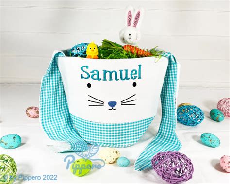 Bunny Basket With Ear Handle Blanks Holidayblanks