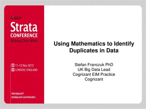 Ppt Using Mathematics To Identify Duplicates In Data Powerpoint