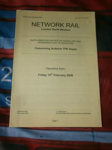 network rail signalling notice ardwick tpe depot 2006 £3 99 picclick uk