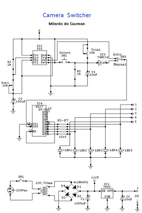 Camera Switcher Controlcircuit Circuit Diagram