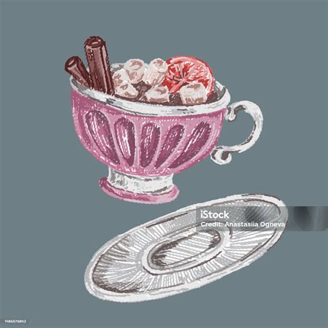 휘핑 크림과 머그잔에 핫 초콜릿 포옹 음료 장식 손으로 그린 스케치 벡터 그림입니다 거품 내기에 대한 스톡 벡터 아트 및 기타 이미지 거품 내기 겨울 귀여운 Istock