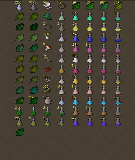 Heres How I Organise My Herblore Tab Hopefully It Helps Anyone