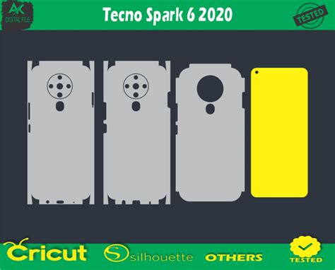 Tecno Spark 5 2020 Skin Vector Template 2 50