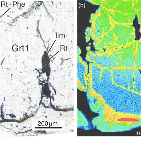 Detail Of The Garnet Rim From Fig 5 A Photomicrograph B Ca X Ray