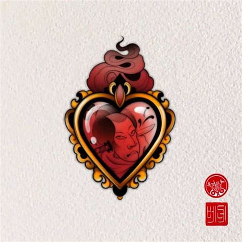 Tatuaje Sagrado Corazón Murlok Tattoo Neotradicional