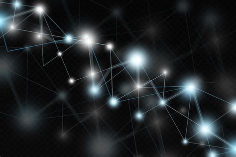 Premium Vector Abstract Geometric Background With Glowing Connecting Dots And Lines