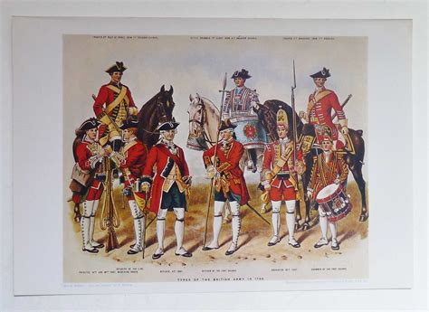 Types Of The British Army In 1750 Par Tradition 1965 Illustrative