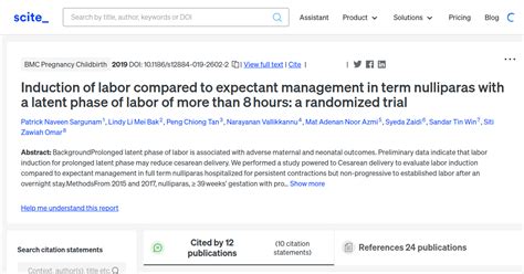 Induction Of Labor Compared To Expectant Management In Term Nulliparas