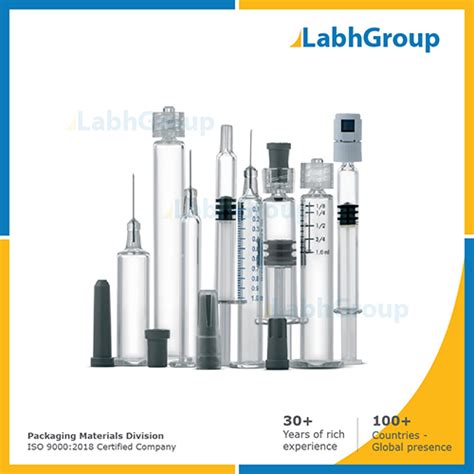 Pre Fillable Glass Syringes For Pharmaceuticals Medicine Packaging At
