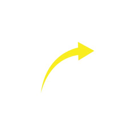 Eps10 Yellow Vector Forward Arrow Abstract Art Icon Isolated On White