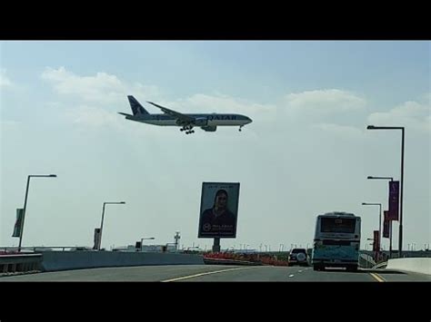 DOHA QATAR HAMMAD AIRPORT MORNING DRIVE INTO DOWNTOWN CITY Kuya