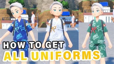 How To Get All New Kitakami Uniforms Pokemon Scarlet And Violet Youtube