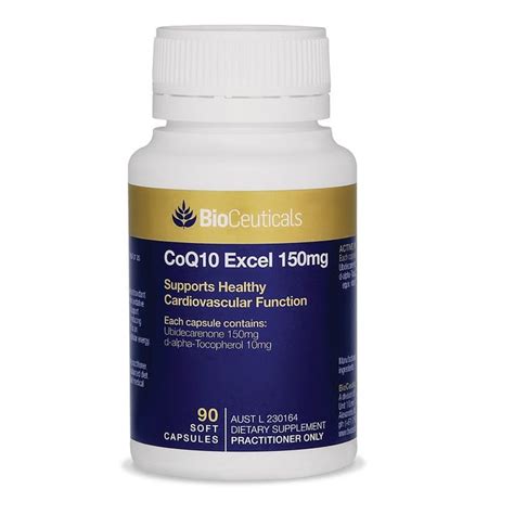 Bioceuticals Coq10 Excel 150mg Cap X 90 Buy Online In Australia