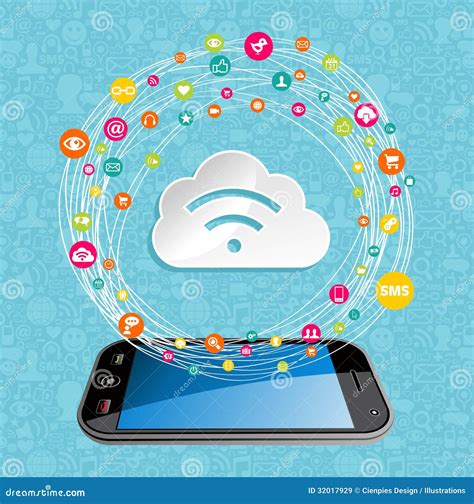 Cloud Computing Network Concept Stock Vector Illustration Of Community Management 32017929