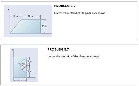 Solved Problem 52 Locate The Centroid Of The Plane Area