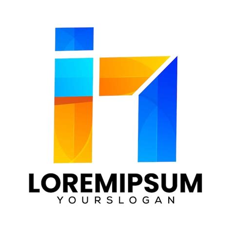 Diseño de logotipo degradado colorido letra n Vector Premium