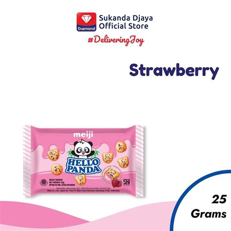 Jual Meiji Hello Panda Biskuit Strawberry Snack Ringan 25 Gr Shopee Indonesia