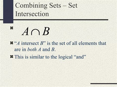 Introduction To Set Theory Ppt