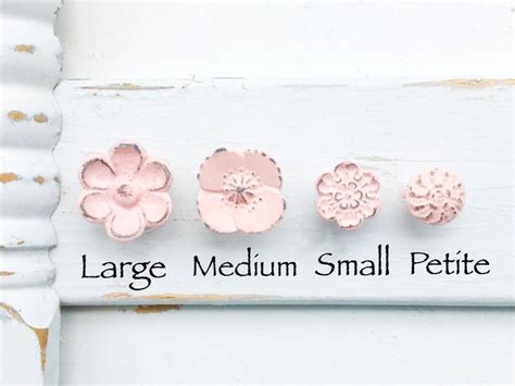 Victorian Black Flower Knobs Shabby Chic Dresser Drawer Pulls Knob Handles Vintage Black