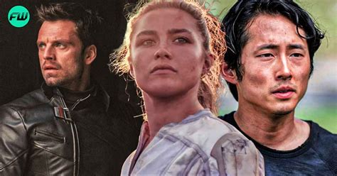 Thunderbolts Trailer Showing Florence Pugh Sebastian Stan Fighting Steven Yeuns Sentry Goes