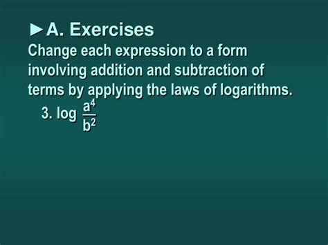 Ppt Section 47 Laws Of Logarithms Powerpoint Presentation Free