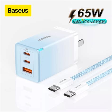 Baseus GaN Pro W C U Fast Charger Blue CCGP OTC LK
