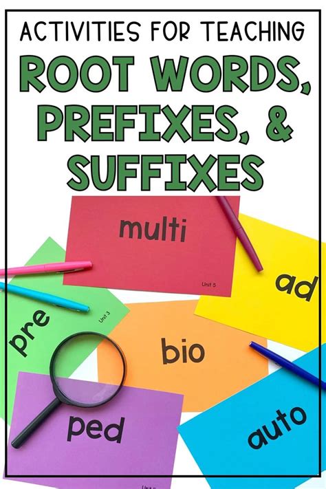 Engaging Activities For Teaching Root Words Prefixes And Suffixes In