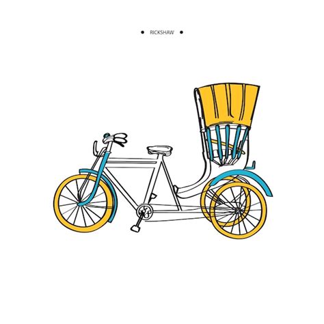 Premium Vector Rickshaw