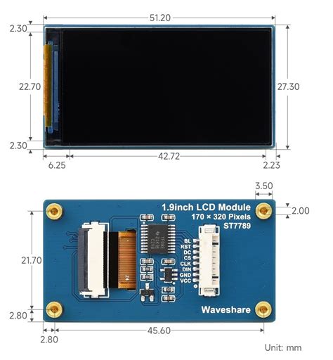 Buy Waveshare 19inch Lcd Display Module Spi Interface Ips 262k Colors