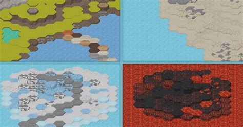 2d Isometric Hexagonal Tile Pack 2d Environments Unity Asset Store
