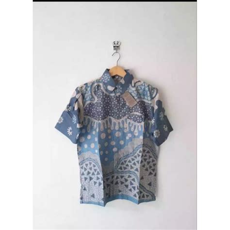 Jual Blouse Batik Lengan Panjang Berkancing Baju Kerja Lengan Panjang