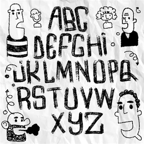 Premium Vector Illustration Lettering Font Isolated On White