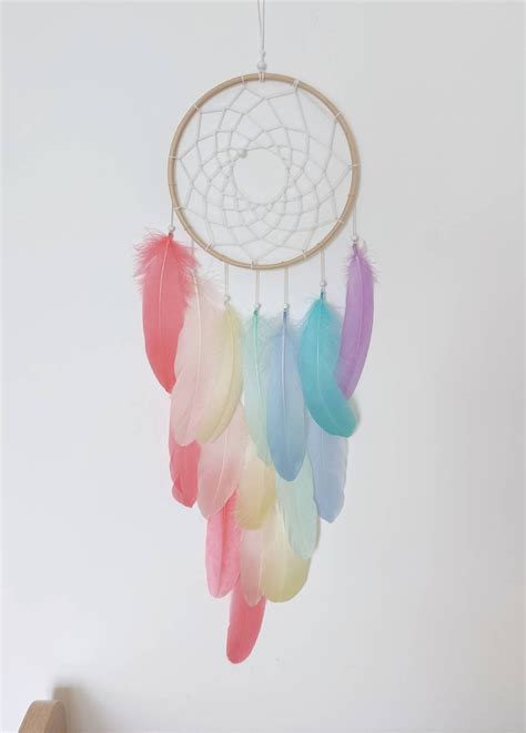 Long Pastel Rainbow Dream Catcher Can Be Fully Customised Etsy Uk