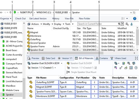 BOM View 2020 SOLIDWORKS PDM Help