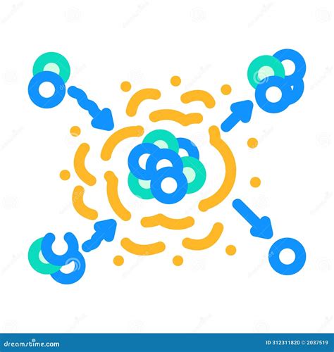 Fusion Nuclear Energy Color Icon Vector Illustration Stock Illustration