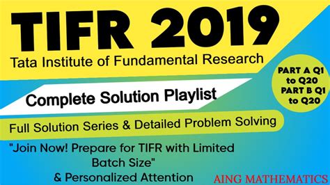 Tifr 2019 Part B Youtube