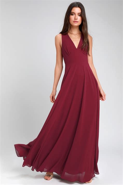Burgundy Maxi Dress Sleeveless Maxi Dress A Line Maxi Dress Lulus