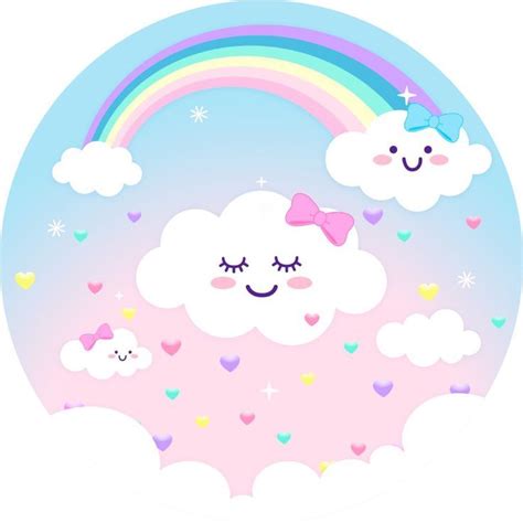 Nube Bebe Nubes Y Arcoiris Tarjeta De Arco Iris Hacer Invitaciones