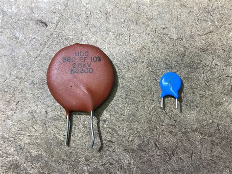 A 50 Year Difference In Capacitor Size Equivalent Values R Electronics
