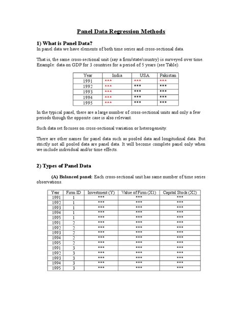 An In Depth Guide To Panel Data Regression Methods And Fixed Effects