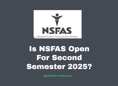 Is Nsfas Open For Second Semester 2025 Za