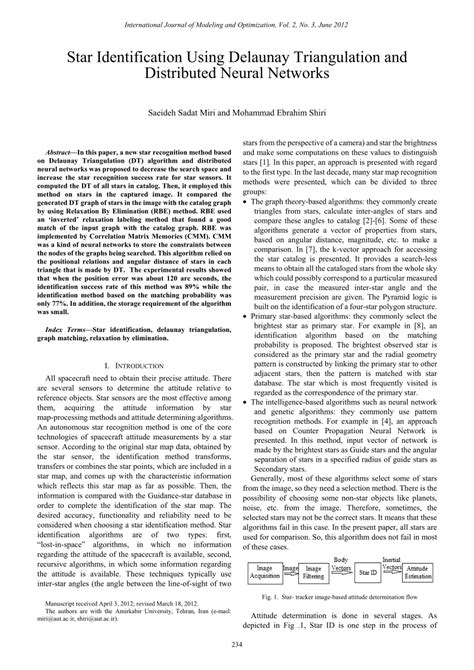 pdf star identification using delaunay triangulation and distributed