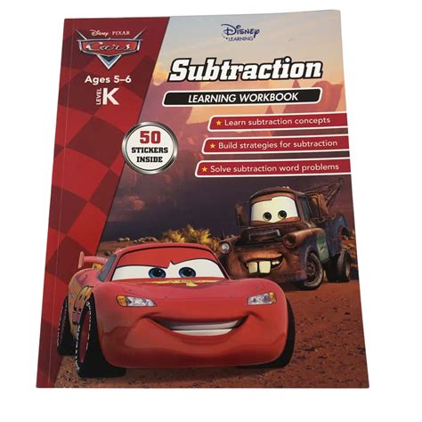 Subtraction Learning Workbook Level K Disney Learnings