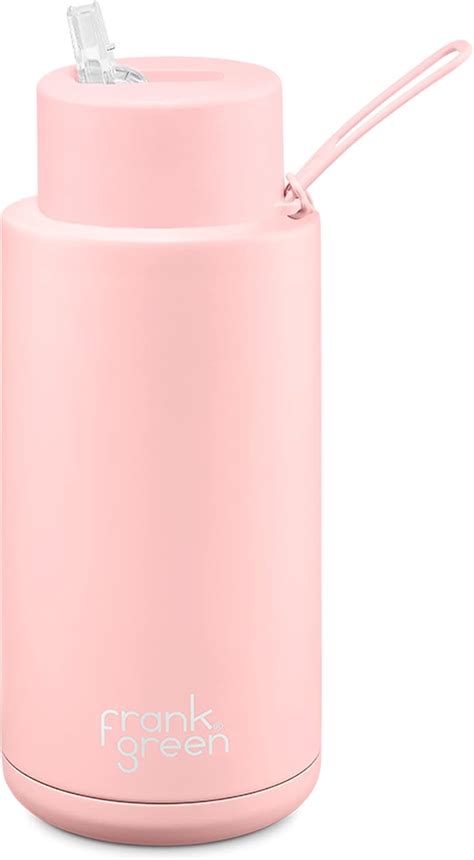Frank Green Ceramic Reusable Bottle With Straw Lid 34oz1l Capacity