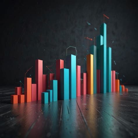Statistics Graph 3d Icon Growing Bars Columns Premium Ai Generated Image