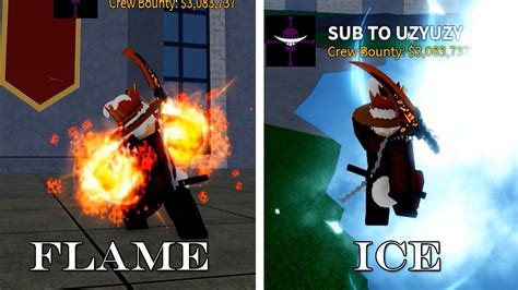 Showcase Flame And Ice Rework V1v2 Blox Fruits Youtube